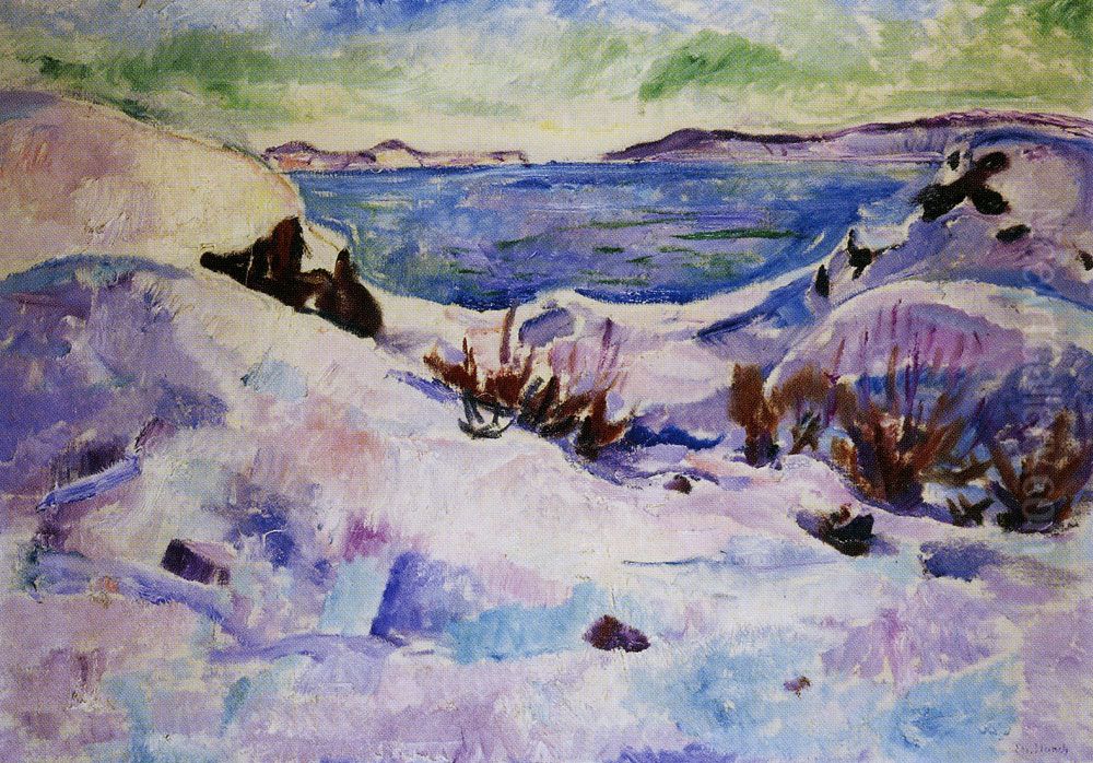 Snow Landscape from Kragero reproduction by Edvard Munch for sale ...