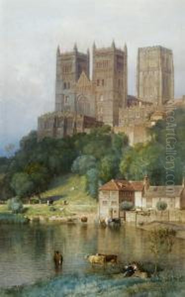 Durham Cathedral oil painting reproduction by Samuel Colman ...