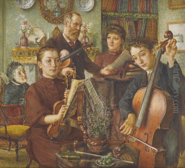 Musicians oil painting reproduction by Thomas Matthew Rooke ...