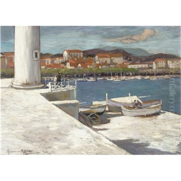 View Of Cannes oil painting reproduction by Alexandre Altmann ...