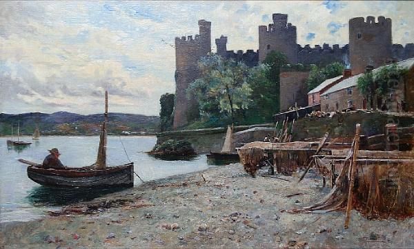 Conway Castle From The Waterfront oil painting reproduction by ...