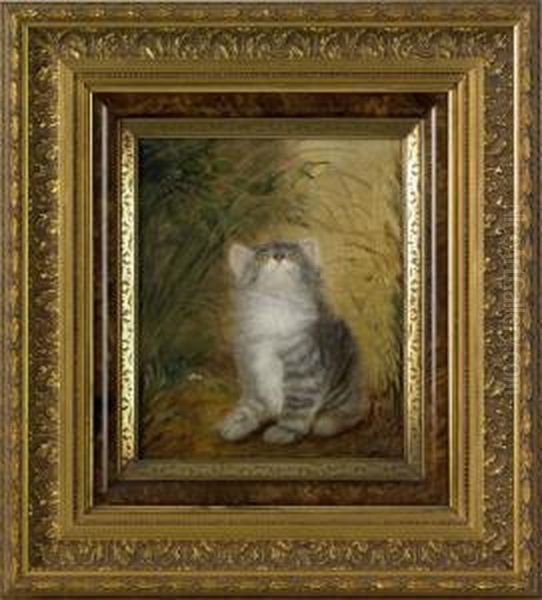 Kitten And A Butterfly oil painting reproduction by Ben Austrian ...