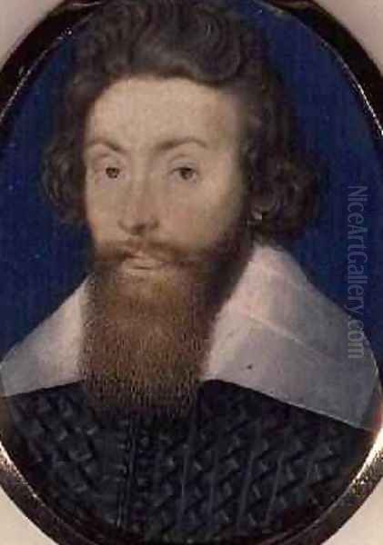 Sir Richard Leveson 1595-1600 oil painting reproduction by Isaac Oliver ...