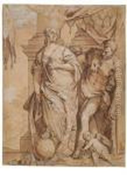 Allegory Of Wisdom And Strength oil painting reproduction by Paolo ...