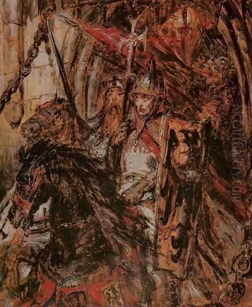 Departure of Henry the Pious from Legnica oil painting reproduction by ...