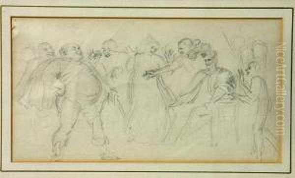 Falstaff And Prince Hal A Pencil Drawing oil painting reproduction by ...