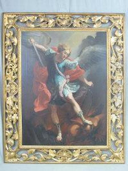 St Michael oil painting reproduction by Guido Reni - NiceArtGallery.com