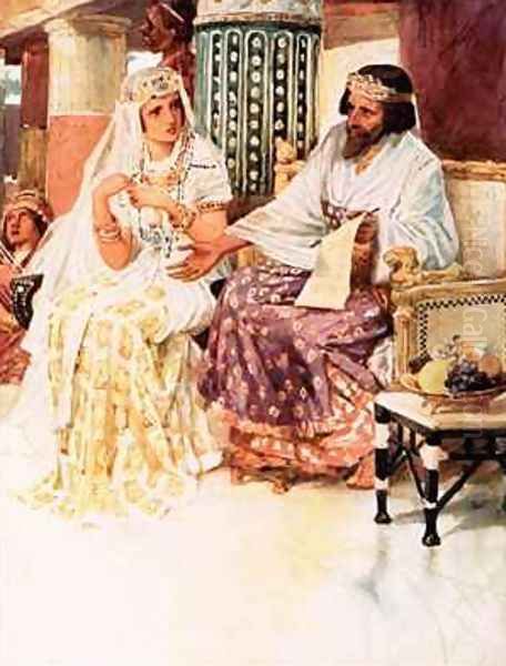 The Queen of Sheba oil painting reproduction by William Hatherell ...