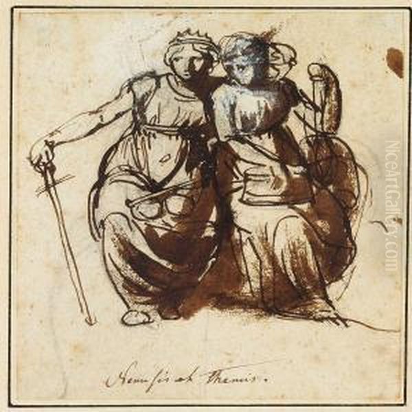 Nemesis Et Themis oil painting reproduction by Nicolas-Abraham ...