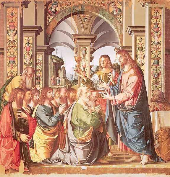 The First Communion of the Apostles 1506 oil painting reproduction by ...