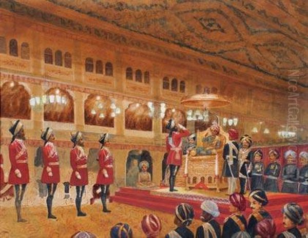 Coronation Of Krishnaraja Wodeyar Iii At Themysore Durbar oil painting ...