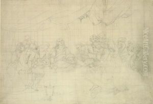 Study For 'the Last Supper' oil painting reproduction by Benjamin West ...