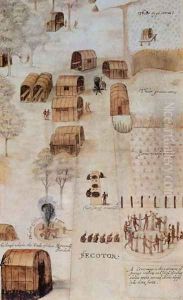 Indian Village of Secoton 2 oil painting reproduction by John White ...