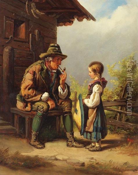 Im Gesprach oil painting reproduction by Alois Bach - NiceArtGallery.com Im Gesprach oil painting reproduction by Alois Bach - NiceArtGallery.com