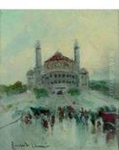 Parigi oil painting reproduction by Oscar Ricciardi - NiceArtGallery.com