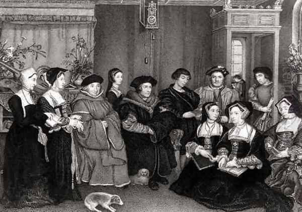 The Family of Thomas More 1478-1535 oil painting reproduction by Hans ...