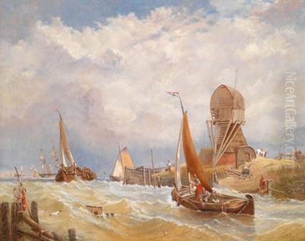 Segelboote Ander Kuste oil painting reproduction by Carlos Grethe ...