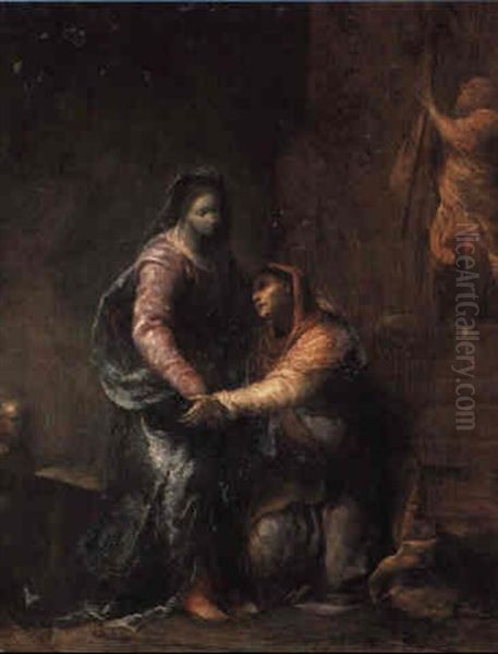 Giuseppe Maria Crespi Interior With Family Of Peasants New