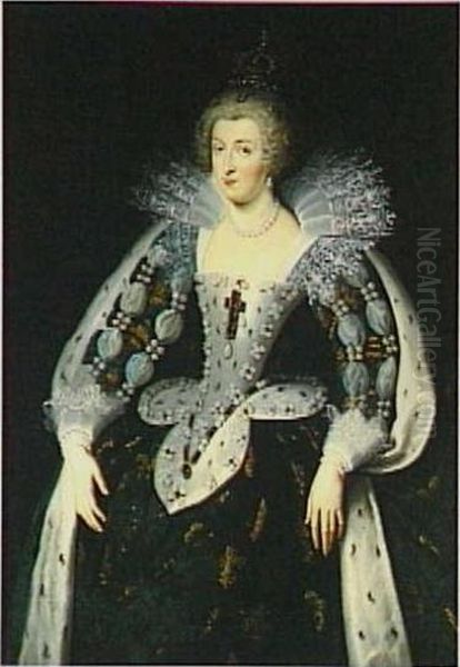 Portrait Of Anne Of Austria oil painting reproduction by Peter Paul ...