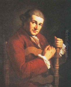 Portrait of David Garrick oil painting reproduction by Angelica ...
