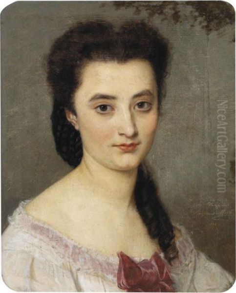Portrait De Madame Marie Bessieres oil painting reproduction by Hugues ...