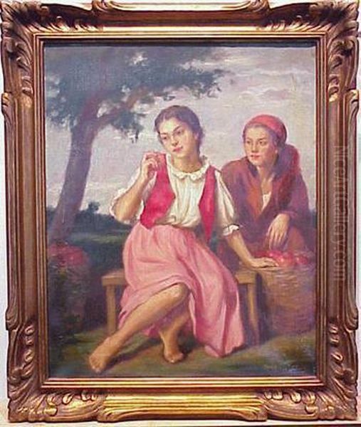 The Forbidden Fruit oil painting reproduction by Reizes Molnar ...