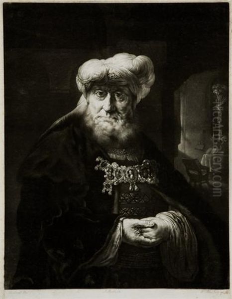 A Jew Rabbi oil painting reproduction by Rembrandt Van Rijn ...