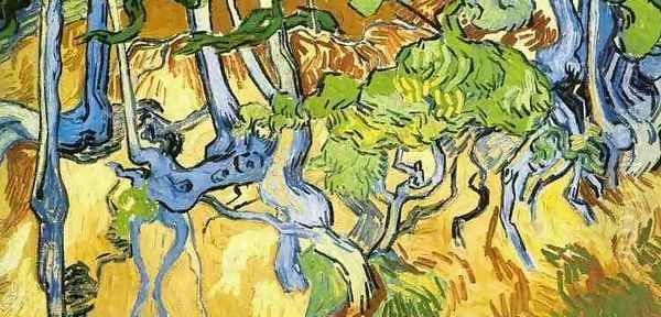 Tree Roots And Trunks oil painting reproduction by Vincent Van Gogh ...