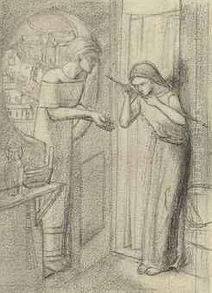 Clerk Saunders oil painting reproduction by Elizabeth Eleanor Siddal ...