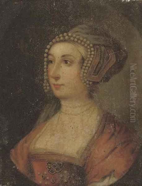 Portrait of a lady from the Tudor court oil painting reproduction by ...