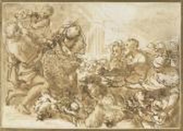 The Servants Of Moses Bringing Him The Grapes Of Canaan oil painting ...