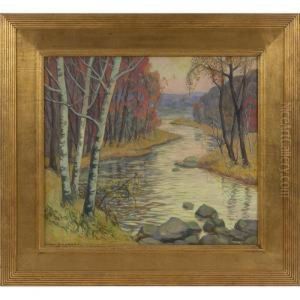 Silver Stream oil painting reproduction by Carl Rudolph Krafft ...