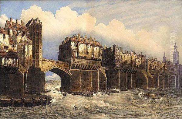 Old London Bridge Painting