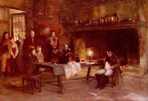 Napoleon After The Battle Of Waterloo oil painting reproduction by ...