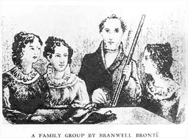 The Bronte Family oil painting reproduction by Patrick Branwell Bronte ...