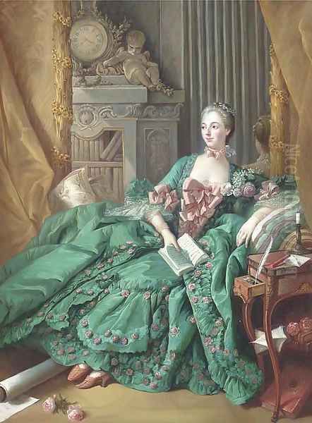 Madame de Pompadour oil painting reproduction by Francois Boucher ...