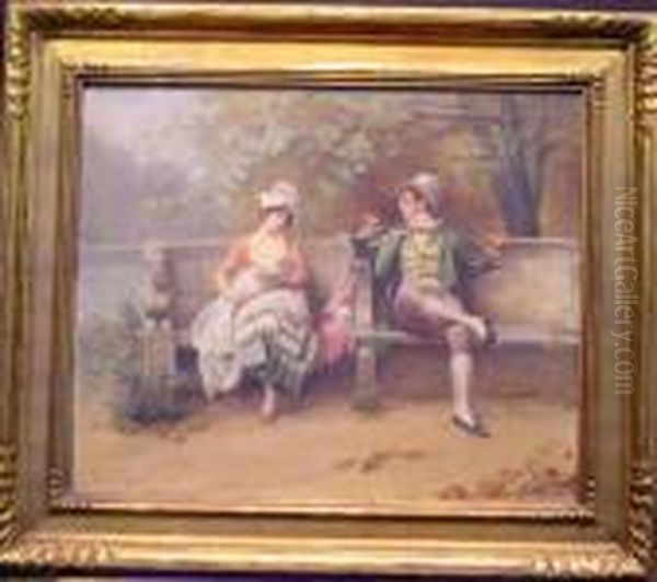 A Subtle Glance oil painting reproduction by Albert Joseph Penot ...