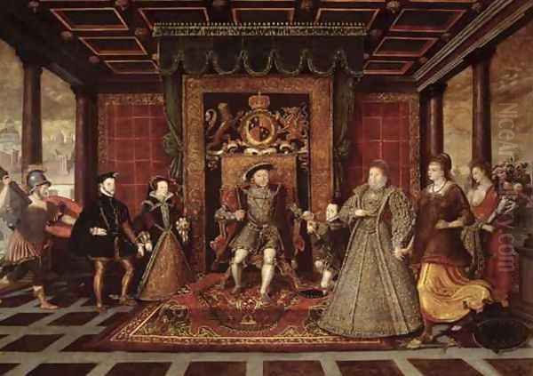 The Family of Henry VIII An Allegory of the Tudor Succession 2 oil ...