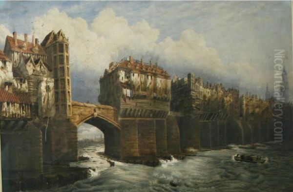 Old London Bridge Painting