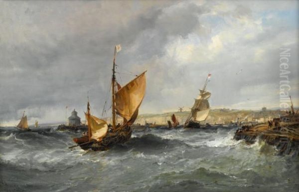 Great Yarmouth Harbor oil painting reproduction by Edwin Hayes ...