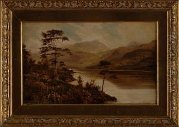 Loch Maree oil painting reproduction by Theodore Hines - NiceArtGallery.com