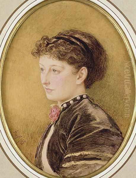 Kate Collins nee Dickens 1865 oil painting reproduction by Marcus Stone ...