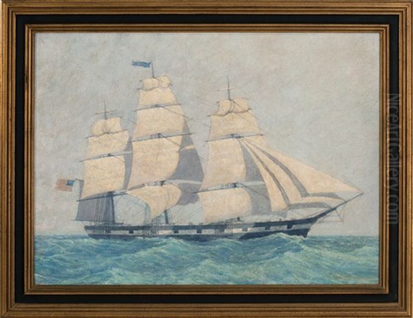 The Packet Ship Connecticut oil painting reproduction by Thomas Watson ...
