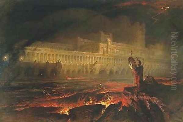 Pandemonium oil painting reproduction by John Martin - NiceArtGallery.com