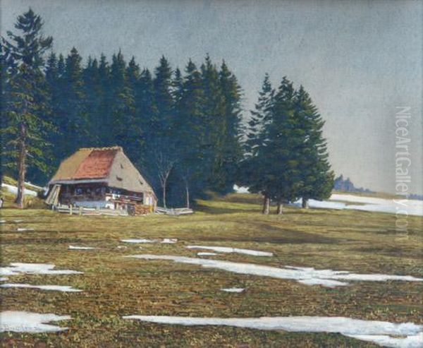 Die Rankmuhle Bei St. Margen oil painting reproduction by Hermann ...