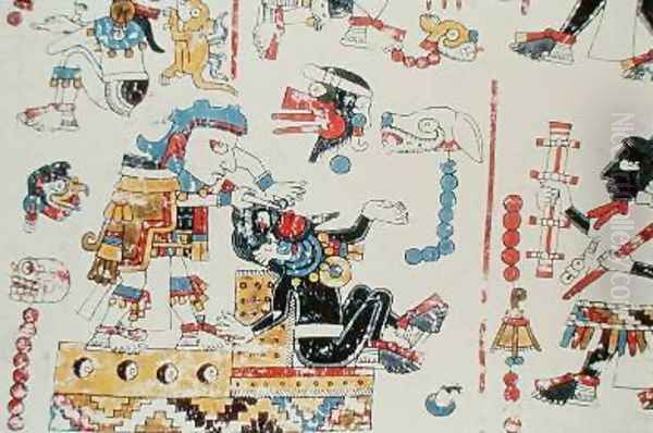 Tecuhtli Great Lord Eight Deer Jaguar Lord Has his Nose Pierced oil ...