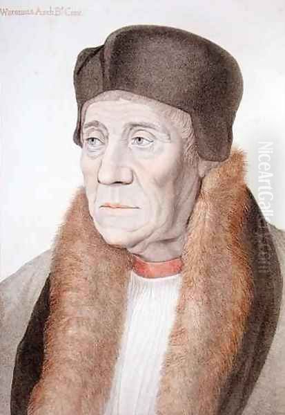 William Warham 1450-1532 oil painting reproduction by Hans Holbein the ...