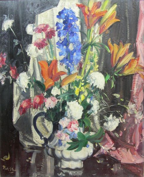 Summer Flowers oil painting reproduction by Walter Graham Grieve ...