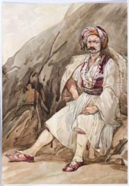 Guerrier Grec oil painting reproduction by Antoine Alphonse Montfort ...