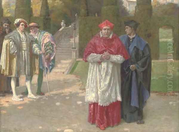 Thomas Cromwell and Cardinal Wolsey oil painting reproduction by Innes ...